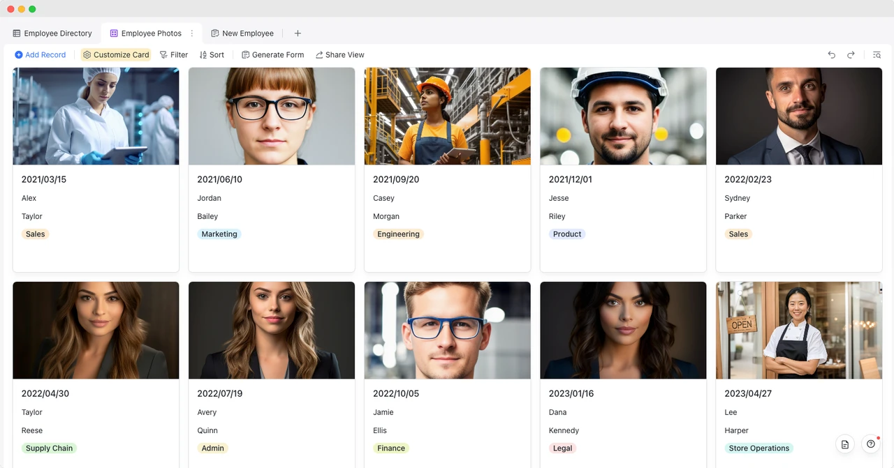 Cách tạo mẫu quản lý nhân sự thông minh với Lark Suite